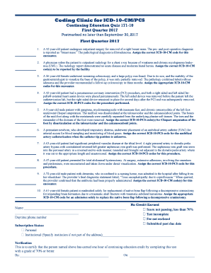 Fillable Online Coding Clinic for ICD-10-CM/PCS Fax Email Print - pdfFiller