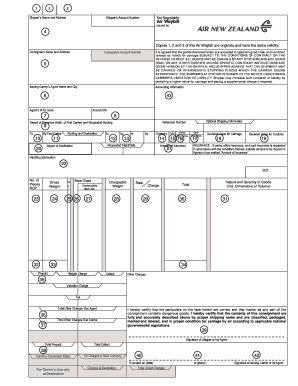 Fillable Online Shipper s Name and Address Fax Email Print - pdfFiller