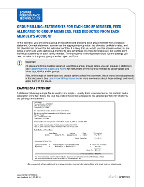 Fillable Online GROUP BILLING: STATEMENTS FOR EACH GROUP MEMBER, FEES ...