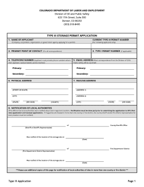 Fillable Online colorado Division of Oil and Public Safety Explosives ...