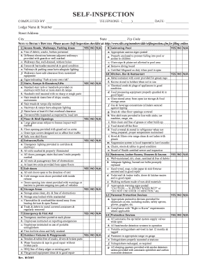 Fillable Online elks SELF-INSPECTION - elks.org Fax Email Print - pdfFiller
