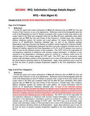 Fillable Online SECOND RFQ Solicitation Change Details Report Fax Email ...