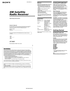 Fillable Online XM Satellite Fax Email Print - pdfFiller