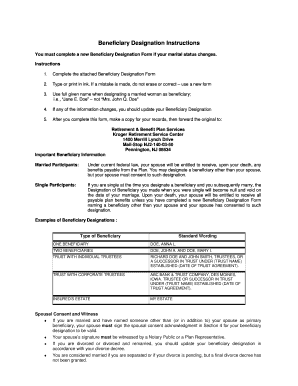 Fillable Online Beneficiary Designation Instructions - ceridian.com Fax ...