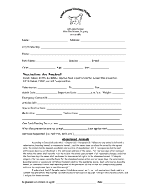 Fillable Online Boarding Form.doc Fax Email Print - pdfFiller