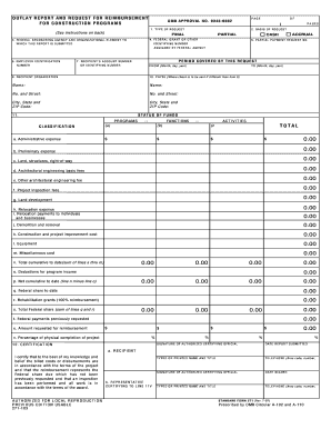 Fillable Online OMB SF-271, Outlay Report and Request for Reimbursement ...