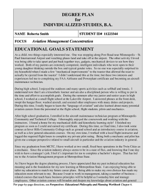 Fillable Online Sample Degree Plan - Metropolitan State University Fax ...