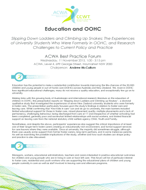 Fillable Online acwa asn Education and OOHC - acwa.asn.au - acwa asn ...