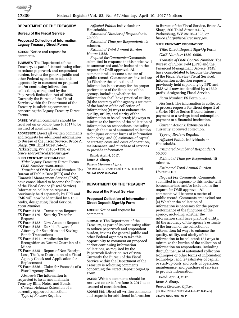 Fillable Online gpo Proposed Collection of Information: Fax Email Print - pdfFiller