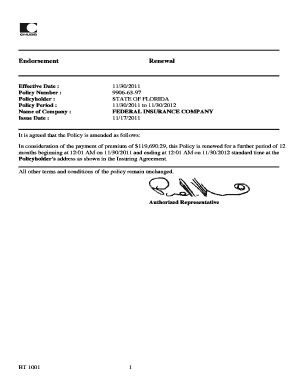 Fillable Online Endorsement Renewal - Florida Fax Email Print - pdfFiller