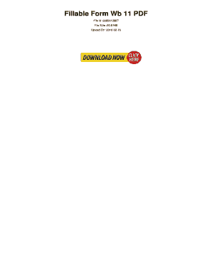 Fillable Online Form Wb 11 PDF. Fillable Form Wb 11 Fax Email Print ...
