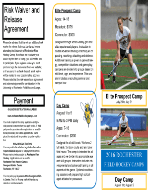 Fillable Online rochester Risk Waiver and - rochester Fax Email Print ...