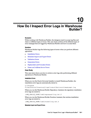 Fillable Online How Do I Inspect Error Logs in Warehouse Fax Email ...