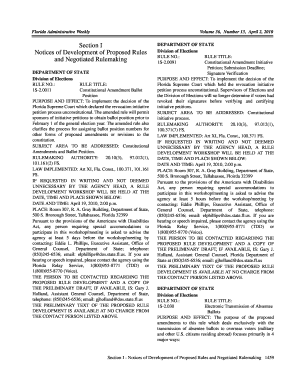 Fillable Online flrules Section I Notices of Development of Proposed ...