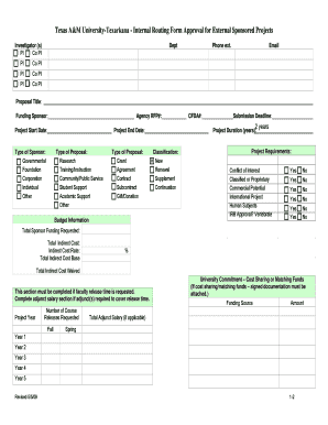 Fillable Online tamut routing form3.doc - tamut Fax Email Print - pdfFiller