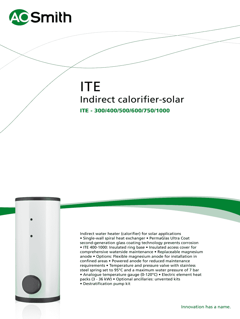 Fillable Online Indirect calorifier-solar Fax Email Print - pdfFiller