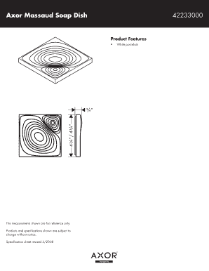 Fillable Online Axor Massaud Soap Dish Fax Email Print - pdfFiller