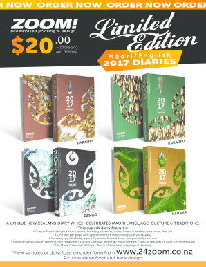 Fillable Online A UNIQUE NEW ZEALAND DIARY WHICH CELEBRATES MAORI ...