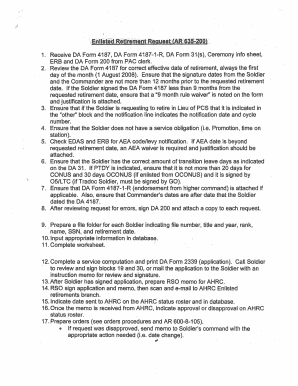 Fillable Online Enlisted Retirement Request Fax Email Print - pdfFiller