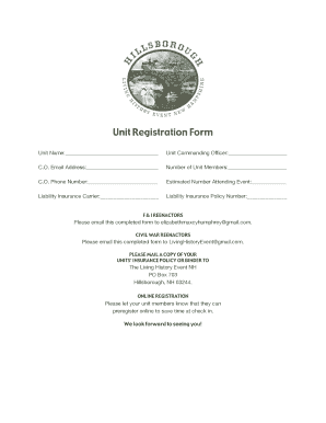 Fillable Online Unit Name: Fax Email Print - pdfFiller