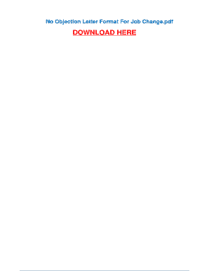 Fillable Online No Objection Letter Format For Job Change Fax Email Print - pdfFiller
