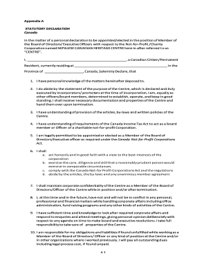 Fillable Online nchc STATUTORY DECLARATION Canada Fax Email Print ...