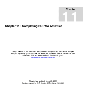 Fillable Online archives hud Chapter 11: Completing HOPWA Activities ...