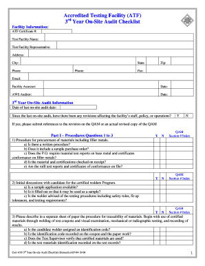 Fillable Online aws Accredited Testing Facility (ATF) - aws Fax Email ...