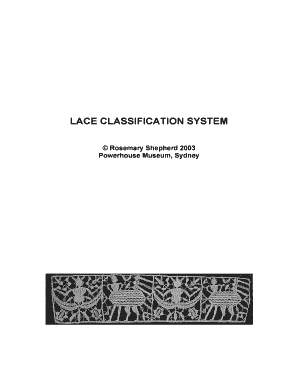 Fillable Online LACE CLASSIFICATION SYSTEM Fax Email Print - pdfFiller