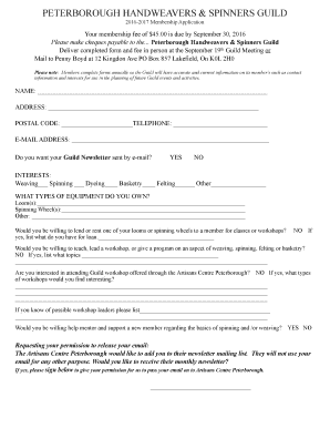 Fillable Online Revised Guild application formd Fax Email Print - pdfFiller