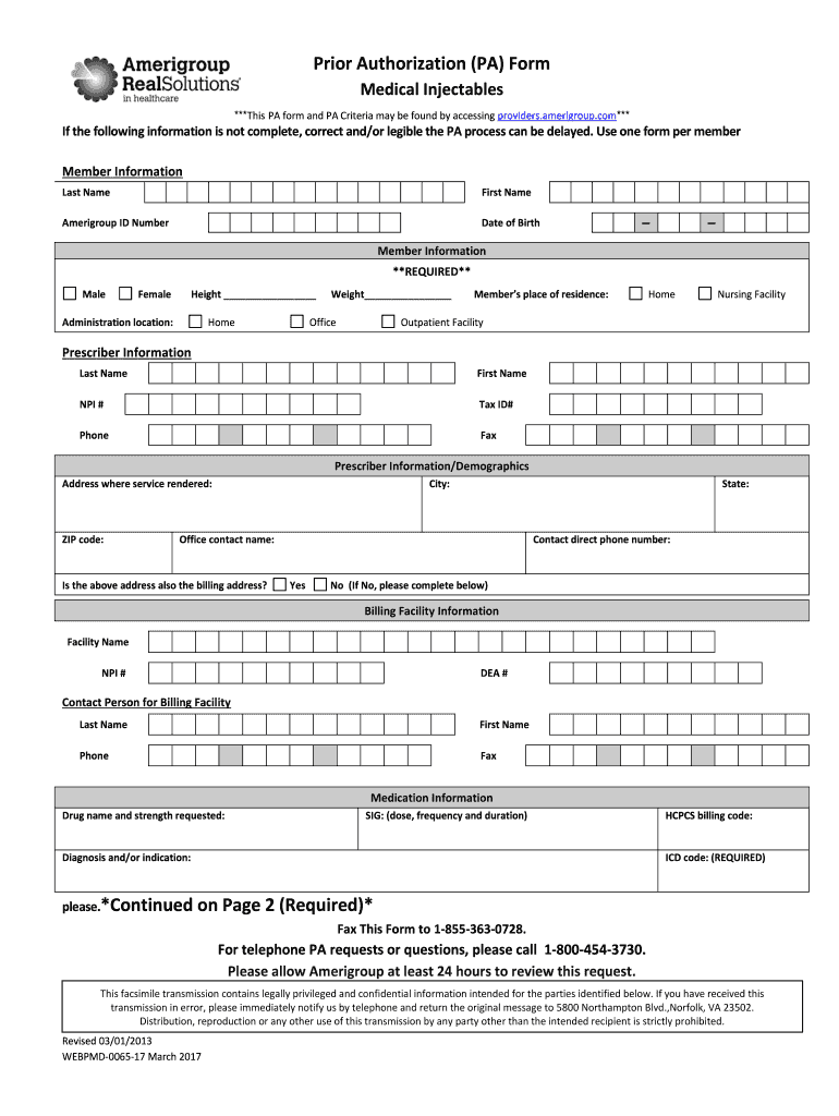 Fillable Online Prior Authorization (PA) Form Fax Email Print - pdfFiller