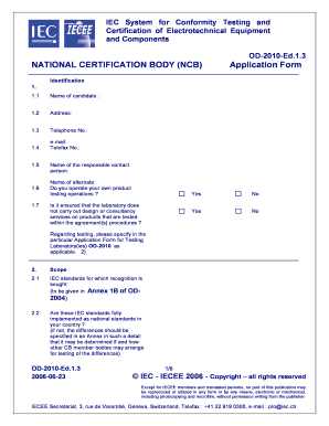 Fillable Online Certification of Electrotechnical Equipment Fax Email ...