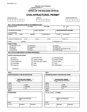 Fillable Online pasigcity gov Civil Structural Permit - pasigcity gov ...