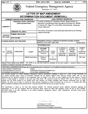 Fillable Online uwsp LETTER OF MAP AMENDMENT Fax Email Print - pdfFiller
