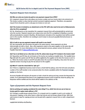 Fillable Online 20/30 Series #10 An In-depth Look At The Payment Request Form (PRF) Fax Email ...