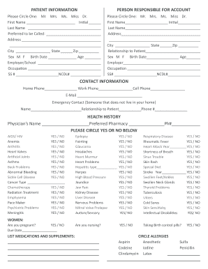 Fillable Online Please Circle One: Mr Fax Email Print - pdfFiller