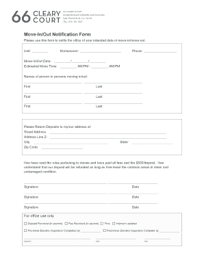 Fillable Online Move In-Out Form.docx Fax Email Print - pdfFiller
