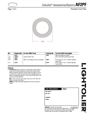 Fillable Online Calculite Accessories/Options AF2PF Fax Email Print ...