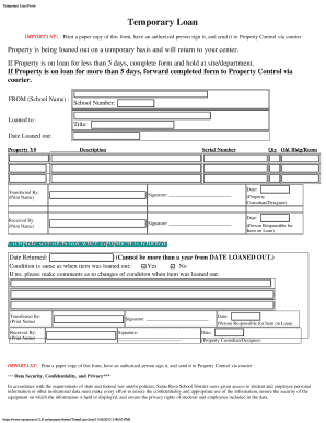 Fillable Online sites santarosa k12 fl Temporary Loan Form - sites ...