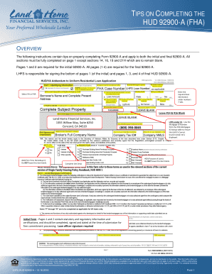 Fillable Online HUD 92900-A (FHA) Fax Email Print - pdfFiller