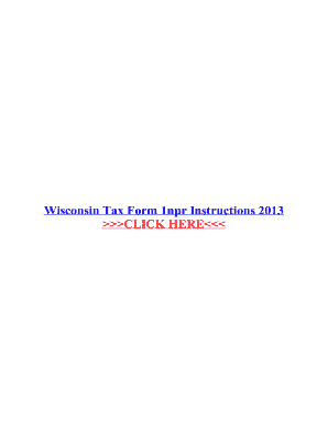Fillable Online Wisconsin Tax Form 1npr Instructions 2013 Fax Email ...