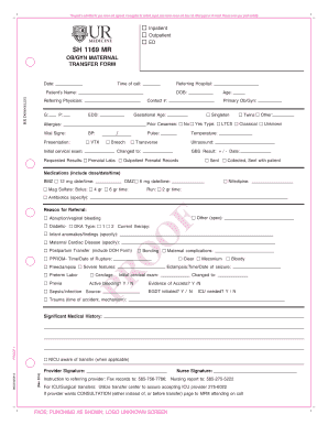 Fillable Online urmc rochester TRANSFER FORM - urmc.rochester.edu - urmc rochester Fax Email ...