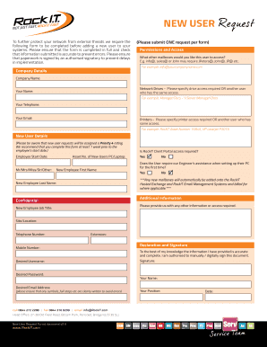 Fillable Online rockit org NEW USER Request - rockit.org.uk - rockit org Fax Email Print - pdfFiller