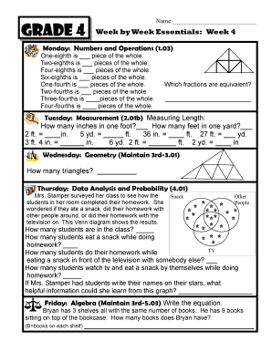 Fillable Online cs mtlaurelschools Math Essentials: Week 4 Fax Email ...