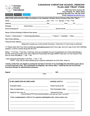 Fillable Online CanPen employee application.docx Fax Email Print - pdfFiller