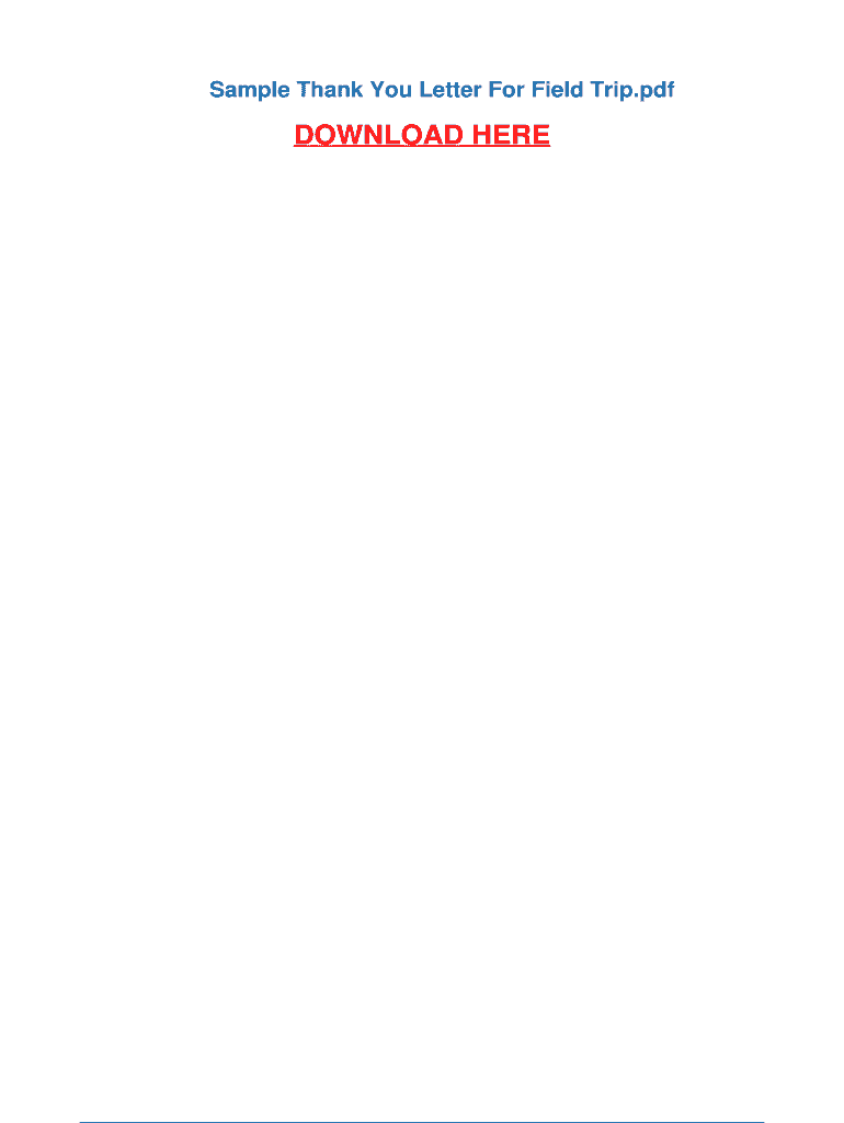 Fillable Online Sample Thank You Letter For Field Trip Pdfsdocuments Fax Email Print Fillable Online Sample Thank You Letter For Field Trip Pdfsdocuments Fax Email Print