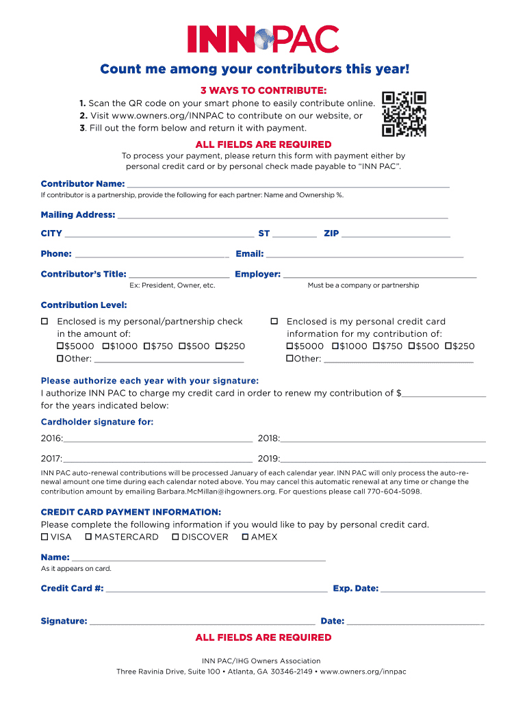 Fillable Online ALL FIELDS ARE REQUIRED - IHG Owners Association Fax ...