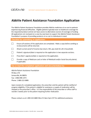 Fillable Online pparx Abbott Patient Assistance - pparx.org Fax Email Print - pdfFiller