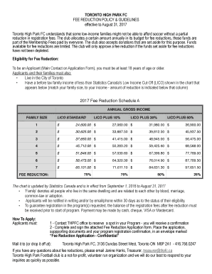 Fillable Online thpfc Application For Fee Reduction 2016-2017MASTER ...