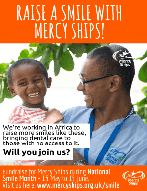 Fillable Online mercyships org raise a smile with mercy ships ...